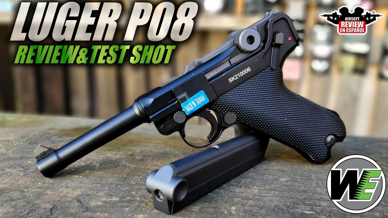LUGER P08 WE GBB ( Review & Test Shot ) | Airsoft Review en Español ...