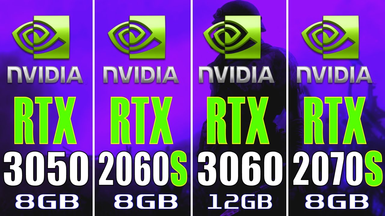 RTX 3050 vs RTX 2060 SUPER vs RTX 3060 vs RTX 2070 SUPER || i5 13400F ...