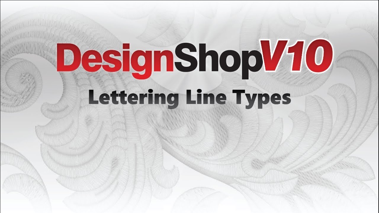 DesignShop V10 ~ Lettering Line Types - YouTube