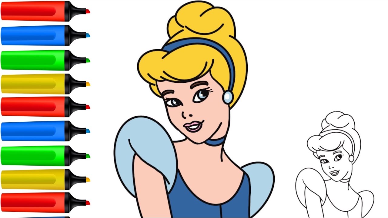 Disney Cinderella | How to draw Cinderella? Digital drawing and ...