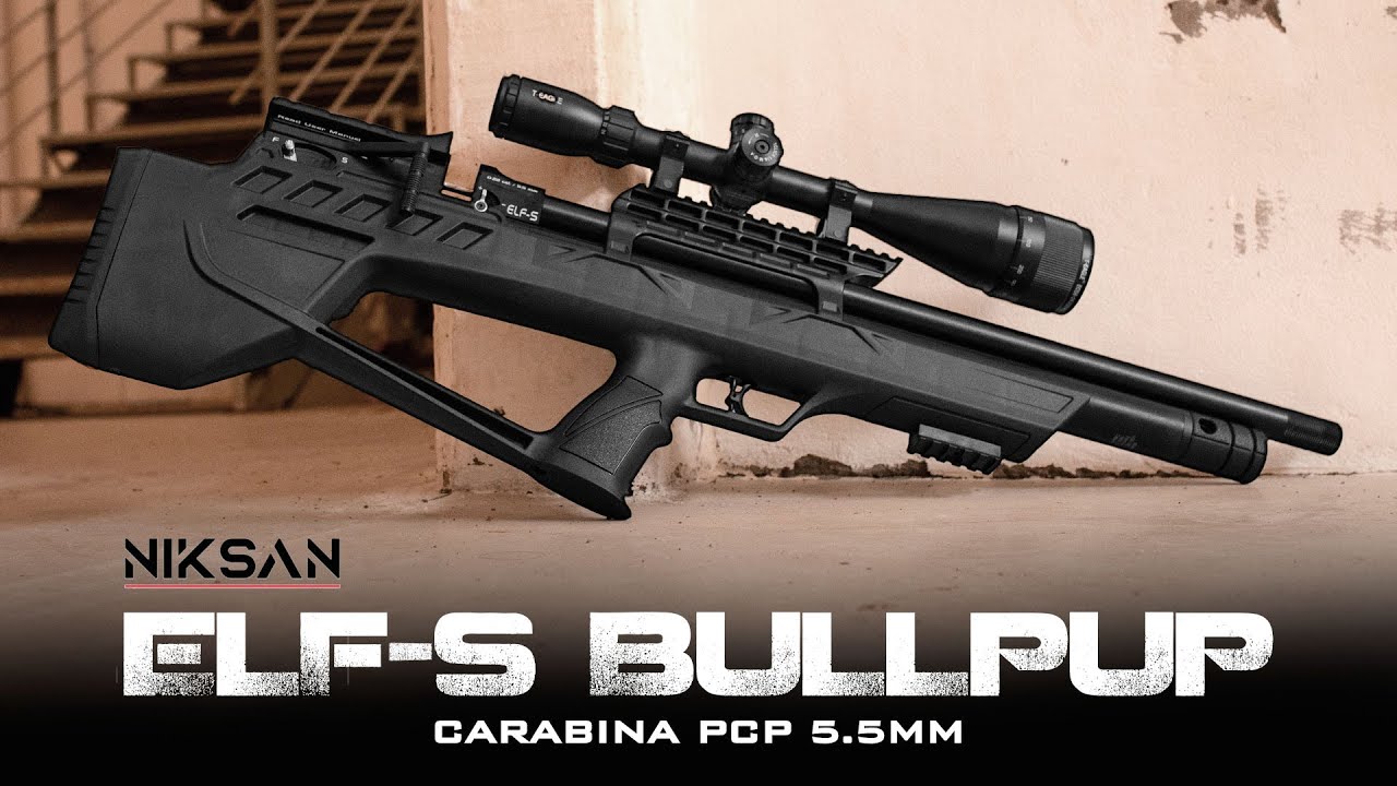 Atiramos com a PCP Niksan ELF-S Bullpup 5.5mm - YouTube