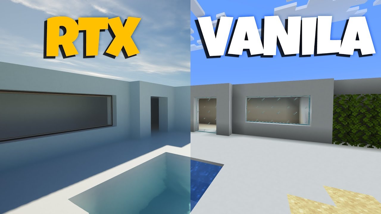 MINECRAFT PE RTX VS MINECRAFT PE VANILA! MCPE RTX VS MCPE VANILA - YouTube