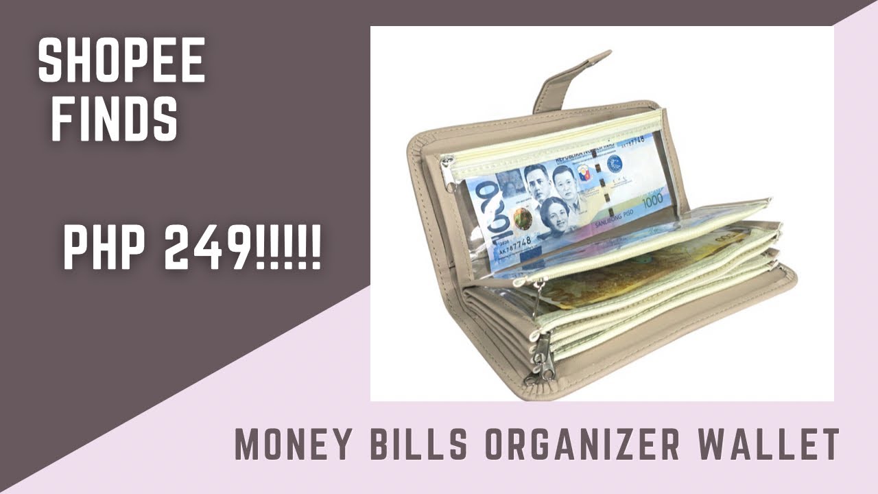 Shopee Finds - Money Bills Organizer Wallet - YouTube