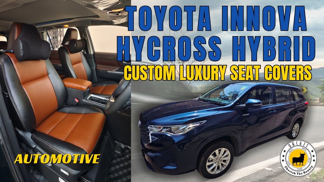 Toyota Innova Hycross Hybrid Gets Premium Tan & Black Seat Covers 🔥 ...