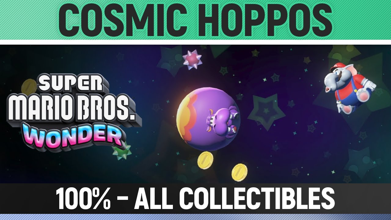 Super Mario Bros. Wonder - Cosmic Hoppos - 100% All Wonder Seeds ...
