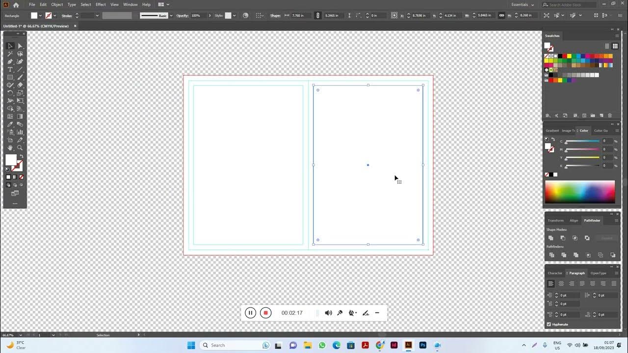 How to create a professional brochure page setup in Adobe Illustrator - YouTube