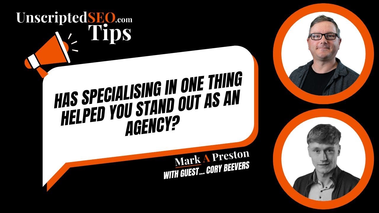 Has specialising in one thing helped you stand out as an agency? - YouTube