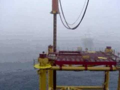 driving skirt piles near sable island - YouTube