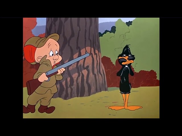 Elmer Fudd Shooting Daffy Duck