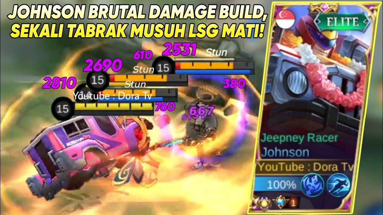 JOHNSON BRUTAL DAMAGE BUILD, SEKALI TABRAK MUSUH LANGSUNG MATI | BUILD ...
