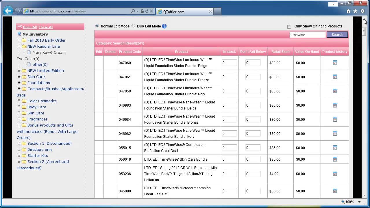 Inventory - Overview of the Inventory features of QT Office - YouTube