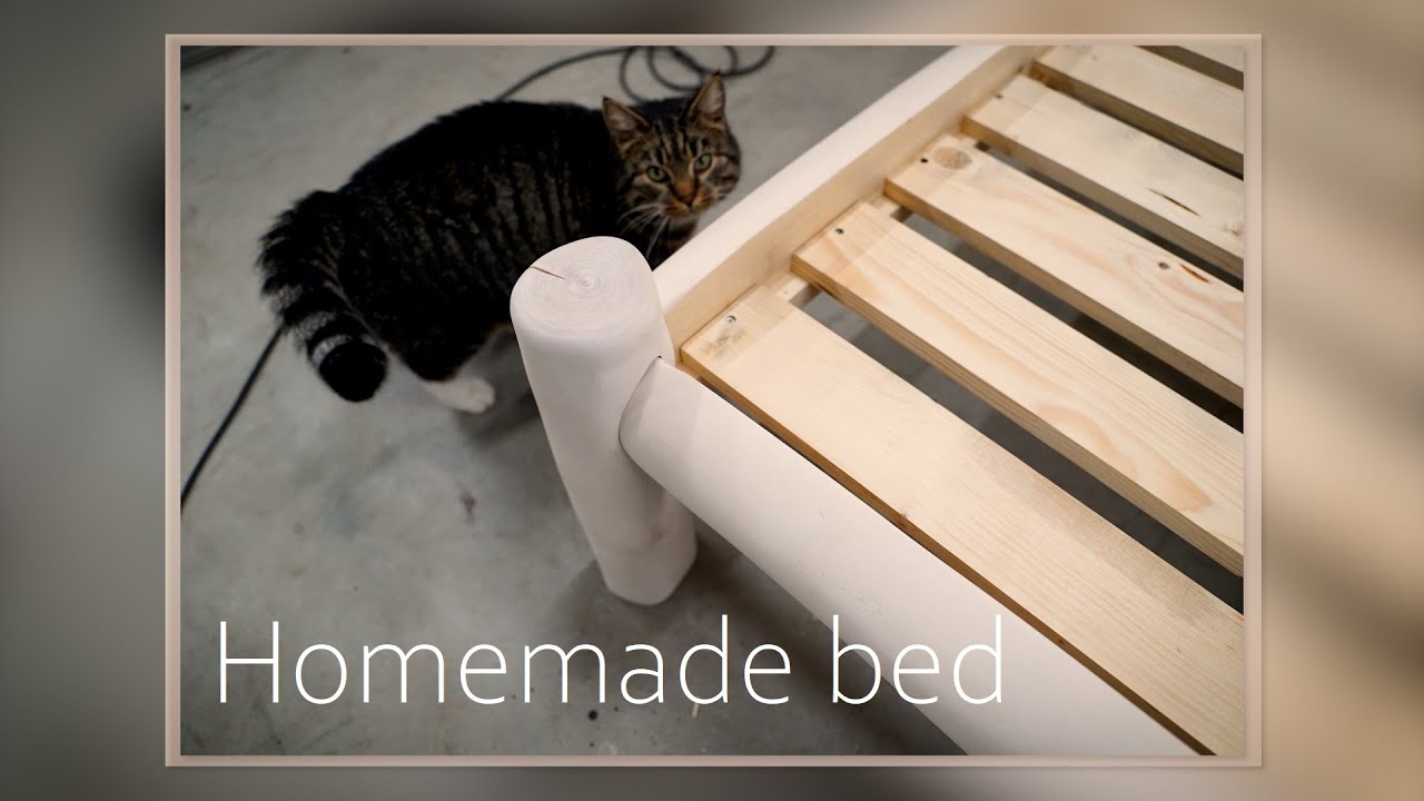 Homemade birch tree bed frame. Самодельная кровать из березы - YouTube