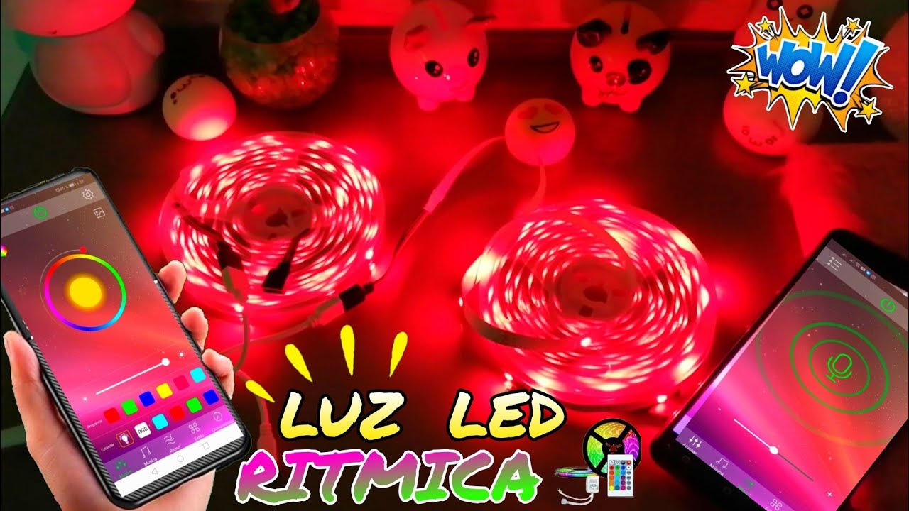 Luces🌀 LED RÍTMICAS🔊 RGB 5050 Bluetooth 16M de colores🧬/ tiras de led ...