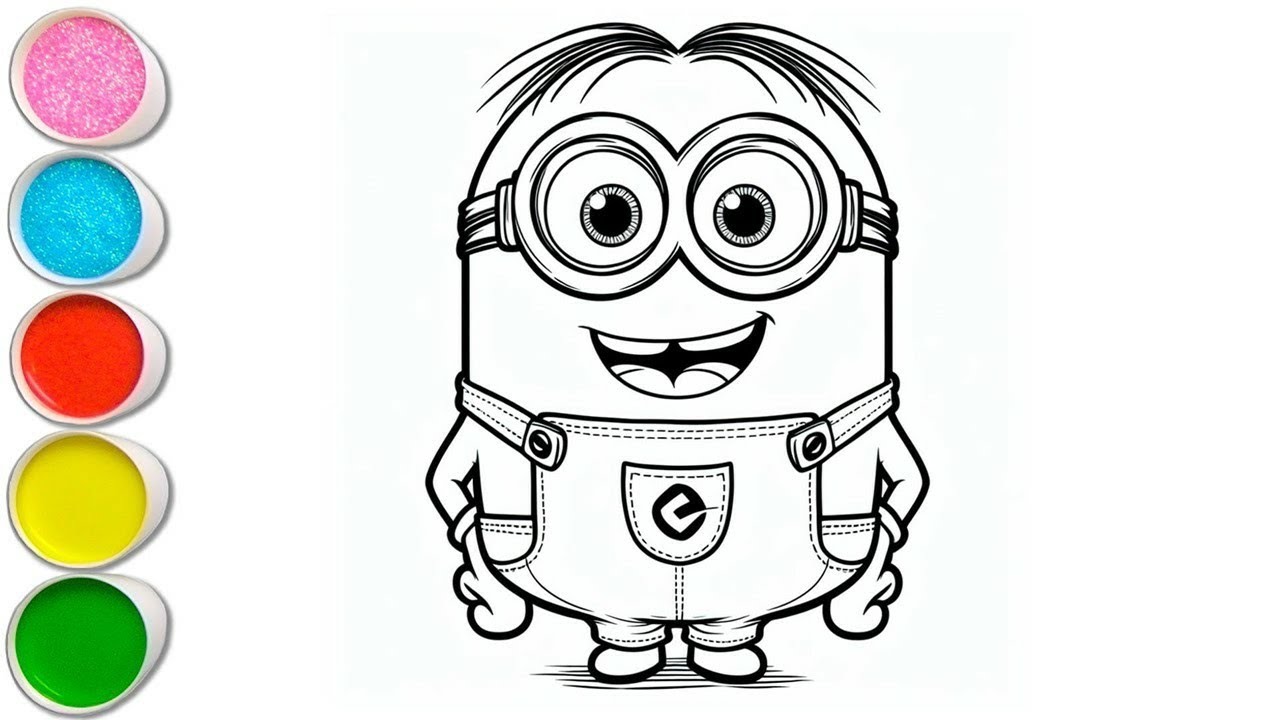 How to draw Mega Minion Dave/Despicable me 4/ Easy Draw and Coloring ...