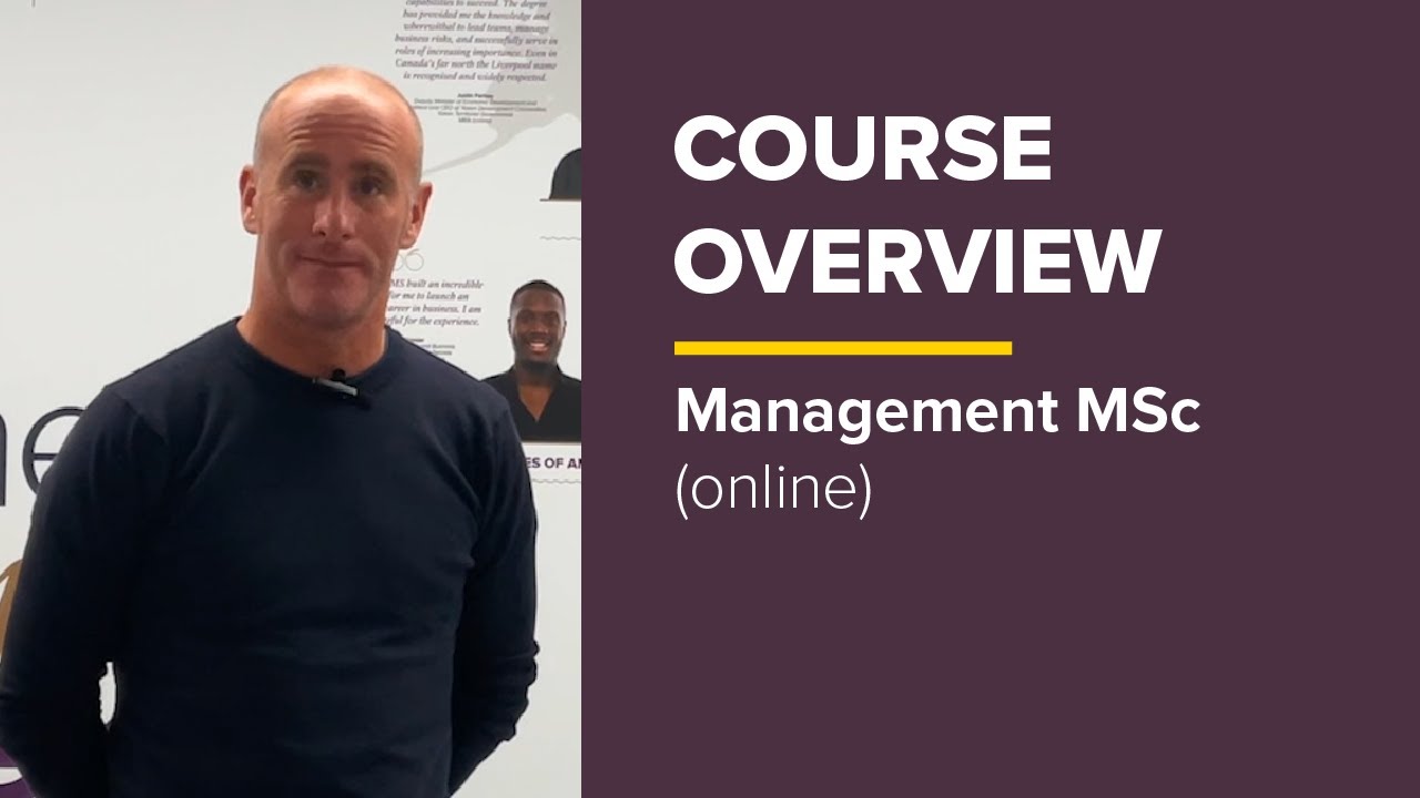 Online Management MSc – Course Overview - YouTube