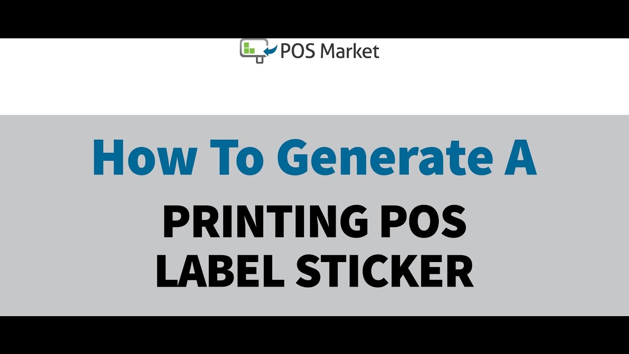 How To Generate A Printing POS Label Sticker - YouTube