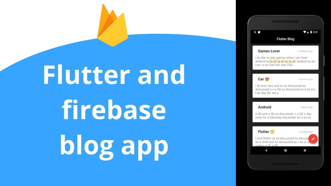 Flutter Blog Getting Data From Firebase And Firebase Animateslist Youtube