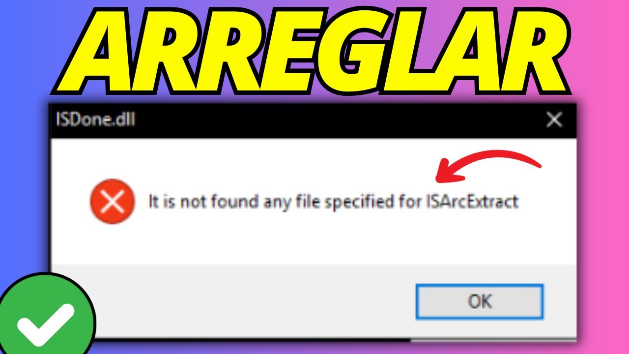 Solución No se encontró ningún archivo especificado para ISArcExtract ...