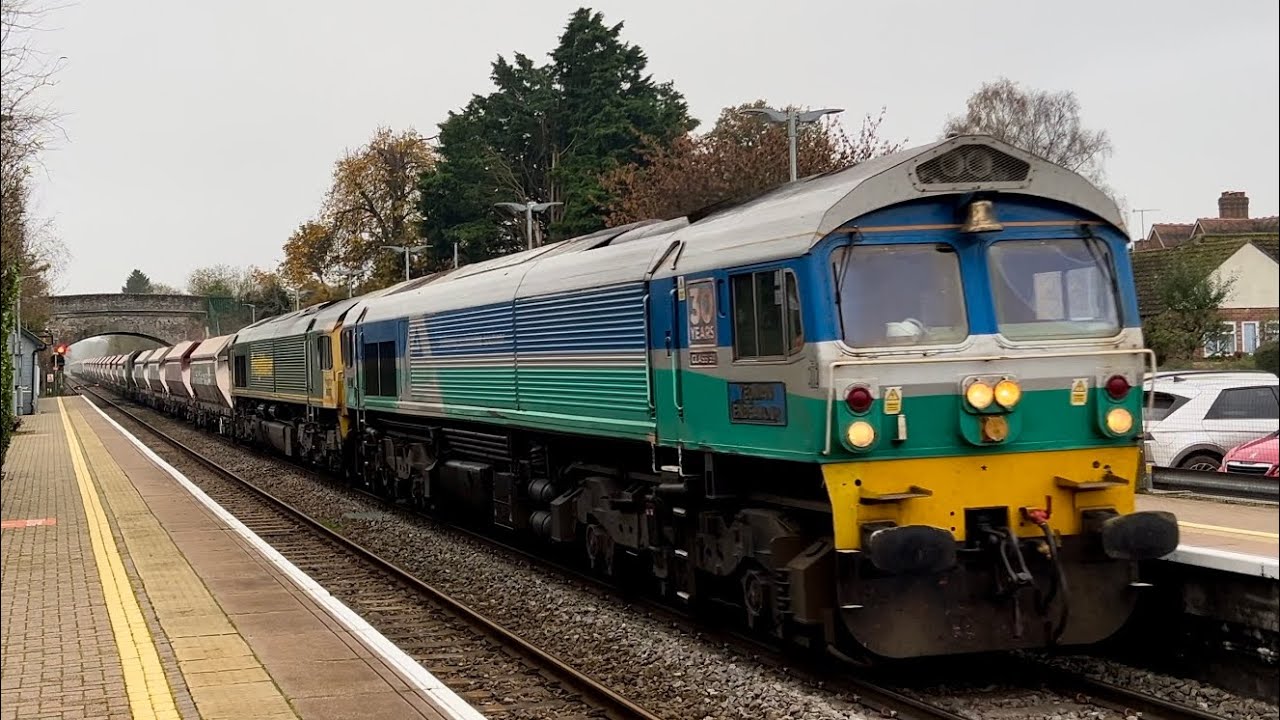 59001 UK’s oldest General Motors loco pulling 3000 tonne of stone ...