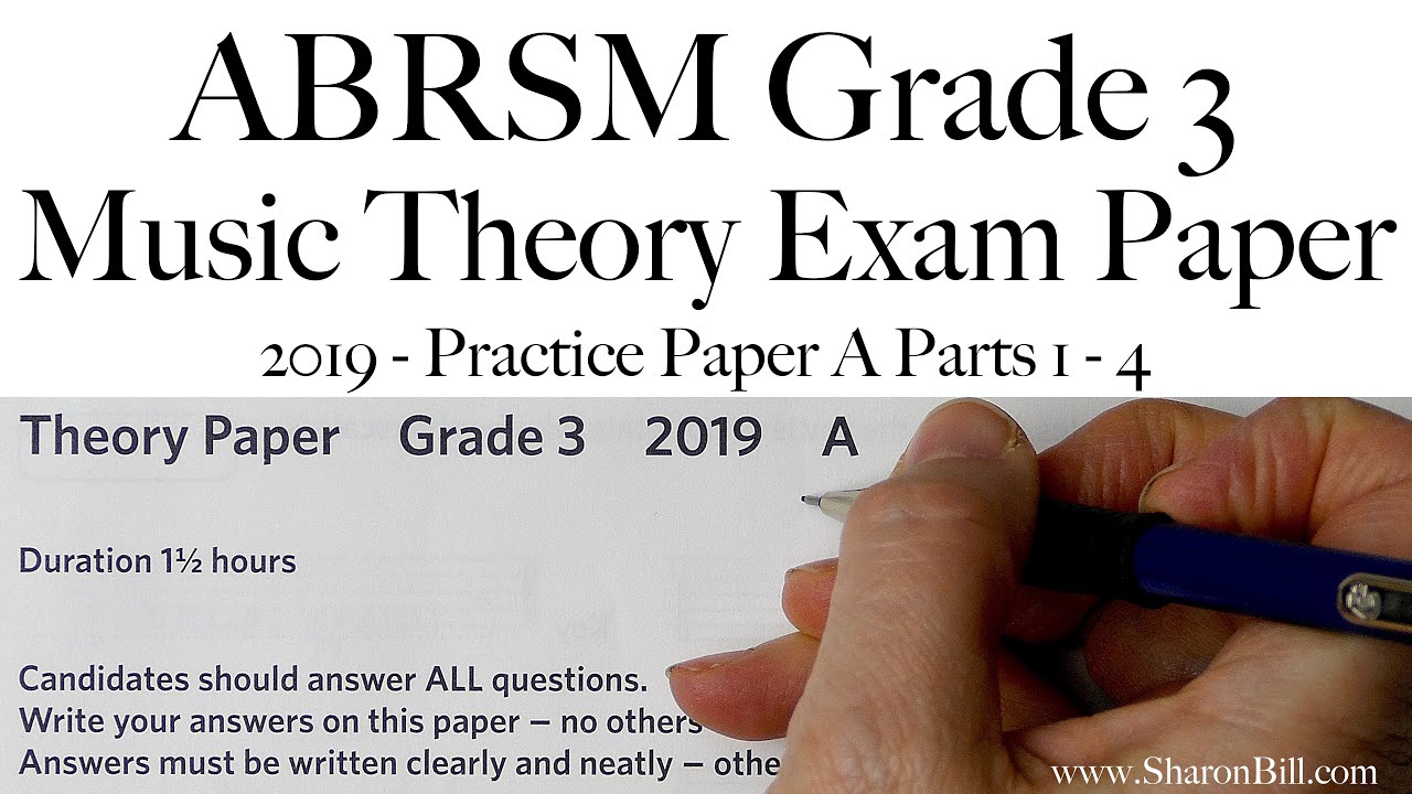 ABRSM Music Theory Grade 3 Past Exam Practice Paper 2019 A with Sharon ...