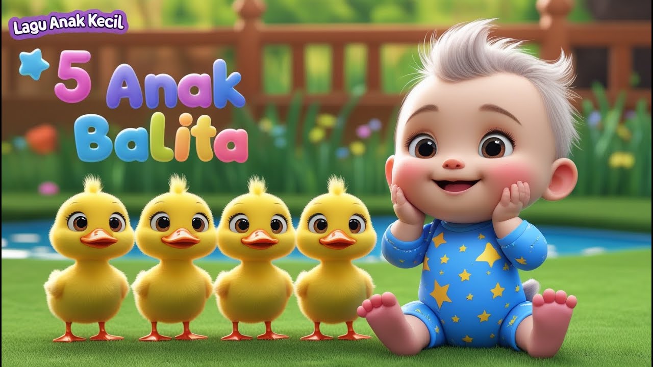 5 BEBEK KECIL BERMAIN | ANAK AYAM PIYIK PIYIK | SUARA HEWAN | CIT CIT ...
