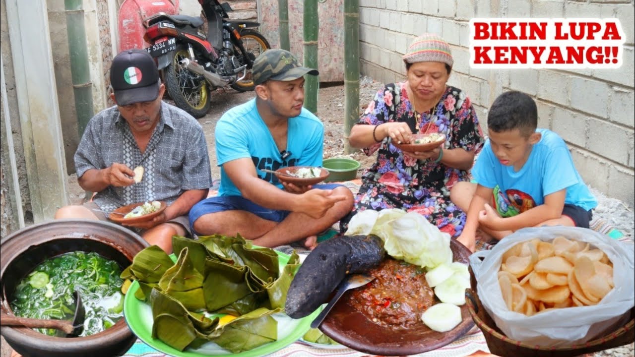 SAYUR BAYAM BENING KUNCI, SAMBAL TERASI - BOTOK DAUN LUNTAS, bikin Lupa ...