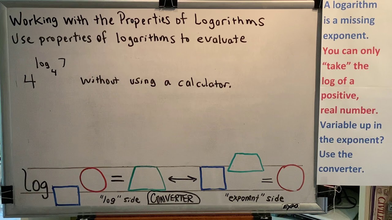 Working with the Properties of Logarithms (Part 6) - YouTube