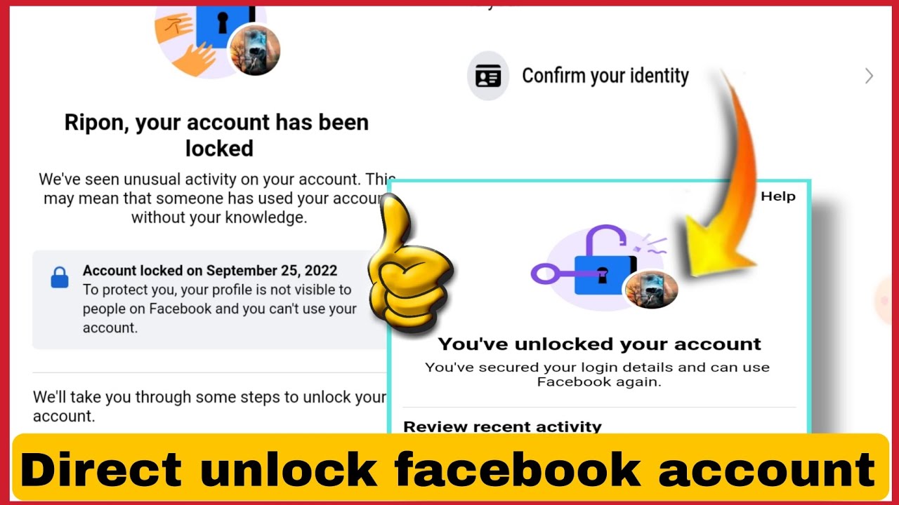 facebook account locked how to unlock without identity | how to unlock ...