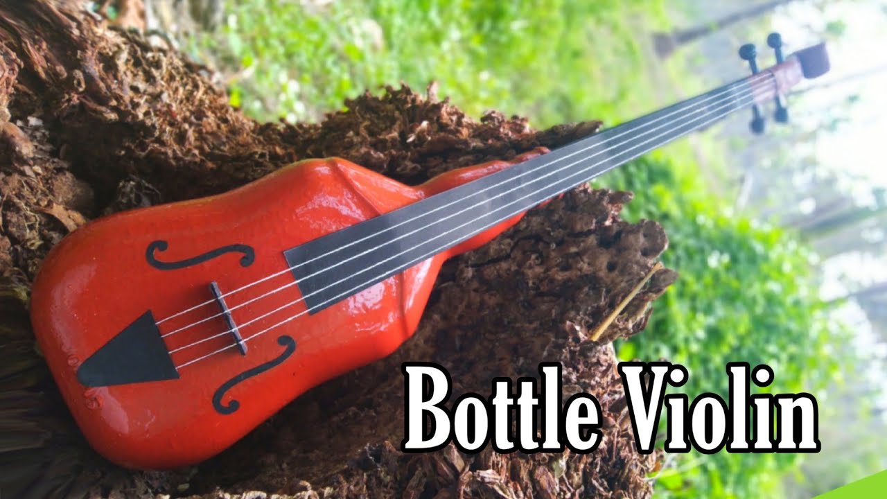 How to make violin bottle | കുപ്പി വയലിൻ | Bottle Art | Bottle Craft ...