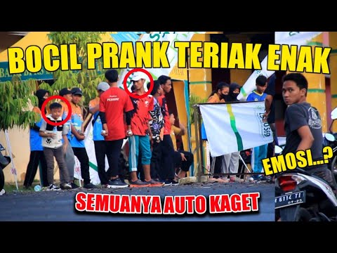 BOCIL PRANK TERIAK ENAK SEMUA ORANG KAGET... NGAKAK PARAH