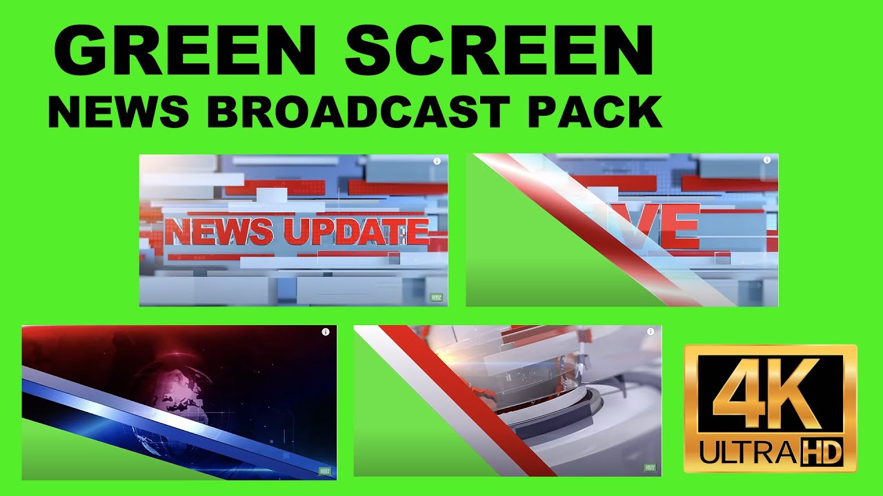 Green Screen News Studio Transition Pack 4k | Free 4k Green Screen ...