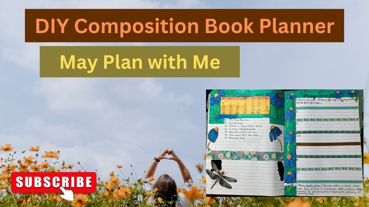 DIY Planner using a Composition Book -May Plan with Me - Week 1 - YouTube