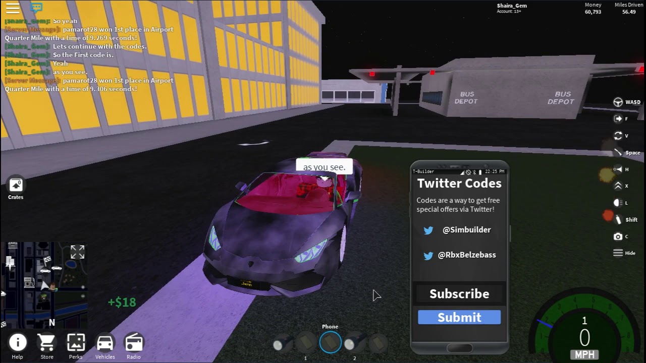 Vehicle Simulator ALL WORKING CODES 2019 - YouTube