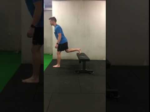 Bulgarian Split Squat with Forward Lean - YouTube
