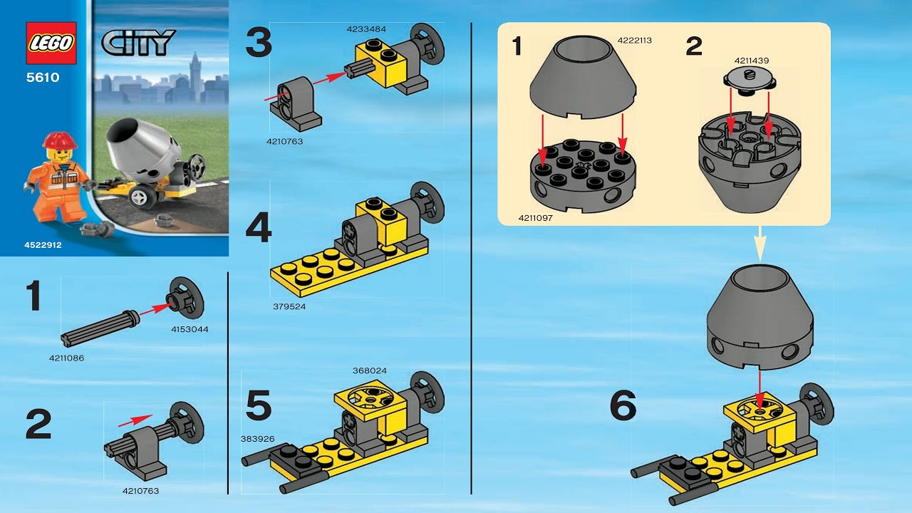 LEGO instructions - City - Construction - 5610 - Builder - YouTube
