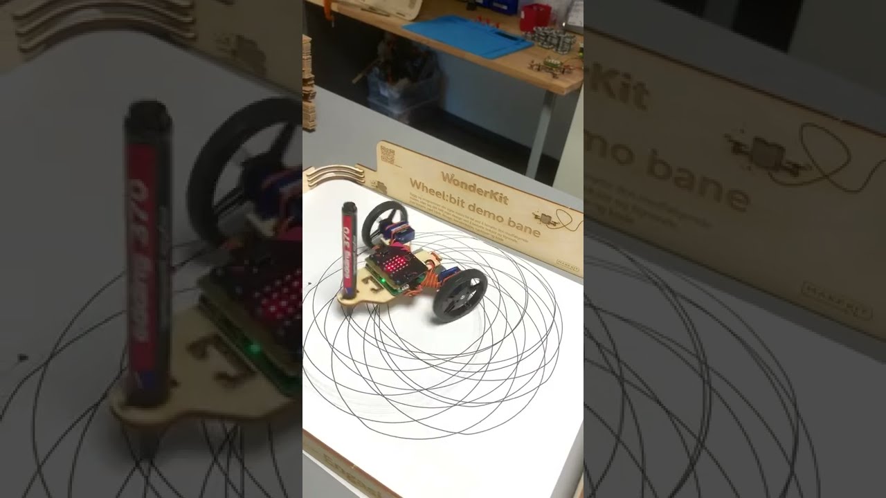 Wheel:bit getting dizzy making circular art - YouTube