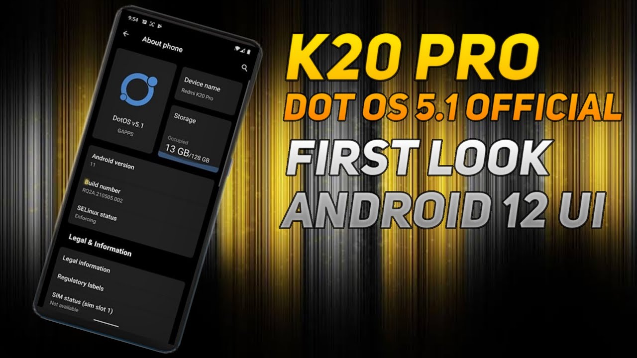 K20 PRO DOT OS 5.1 FIRST LOOK | SMOOTH CUSTOM ROM WITH ANDROID 12 UI ...
