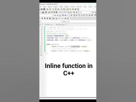 9 100 C++ Tutorial | Inline Function In C+ #coding #cpp #share - Youtube