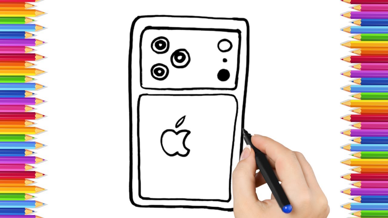 How To Draw cute IPHONE 17 pro max Drawing, Painting & Coloring For ...
