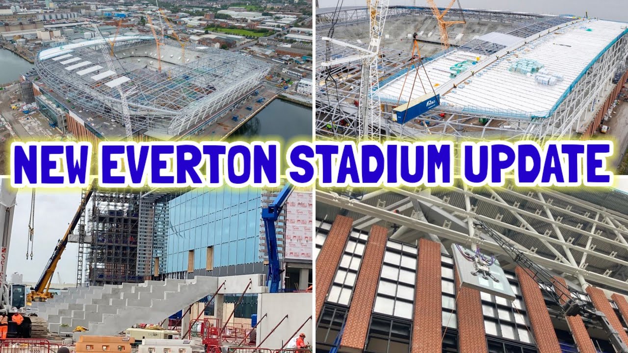 BEST UK STADIUM? New Everton Stadium Update! Outer Roof, Glazing ...
