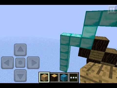 Minecraft PE How to make diamond pickaxe!! - YouTube