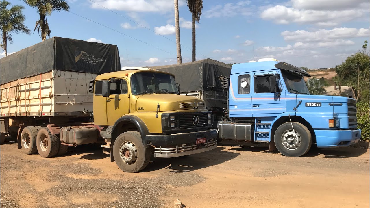 Mostrando um pouco dos caminhões ! Mercedes 1929 e Scania 113 - YouTube