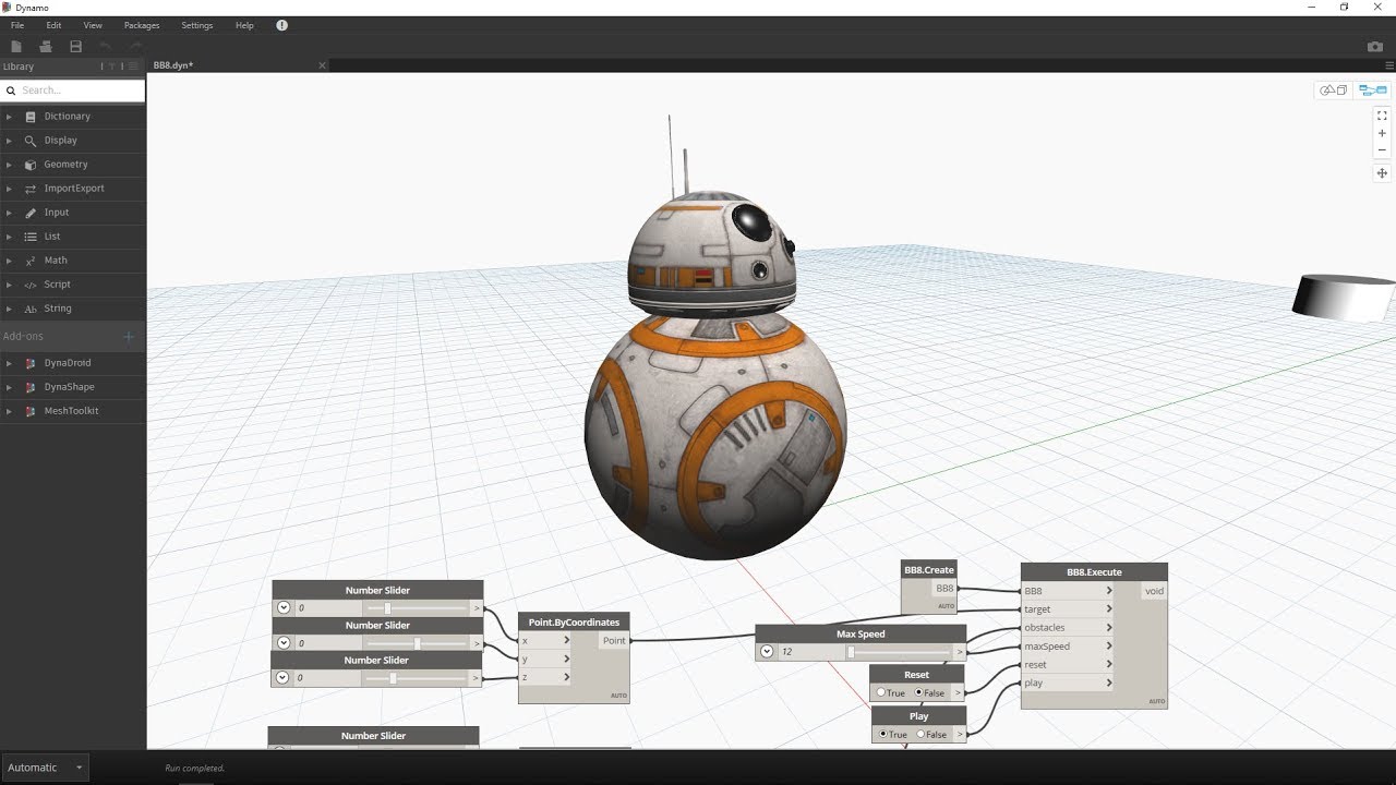 Interactive BB8 in Dynamo - YouTube
