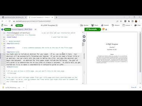 Introduction to LaTeX - YouTube
