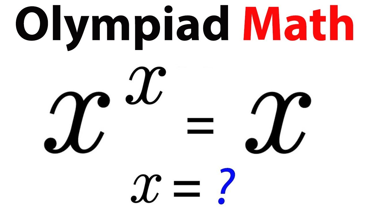 A Tricky Exponential Equation x^x=x | You Should Learn This Trick ...