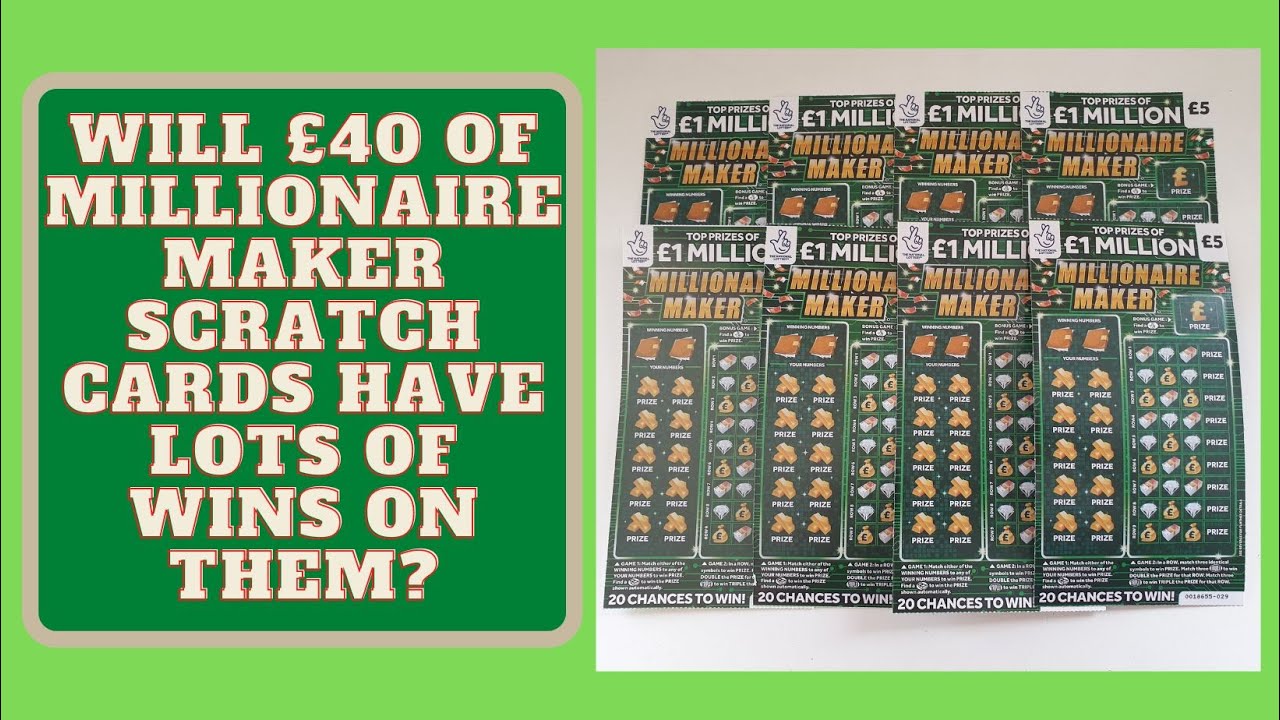 £40 of £5 Lottery scratch cards! £20 each of Millionaire Maker scratch ...