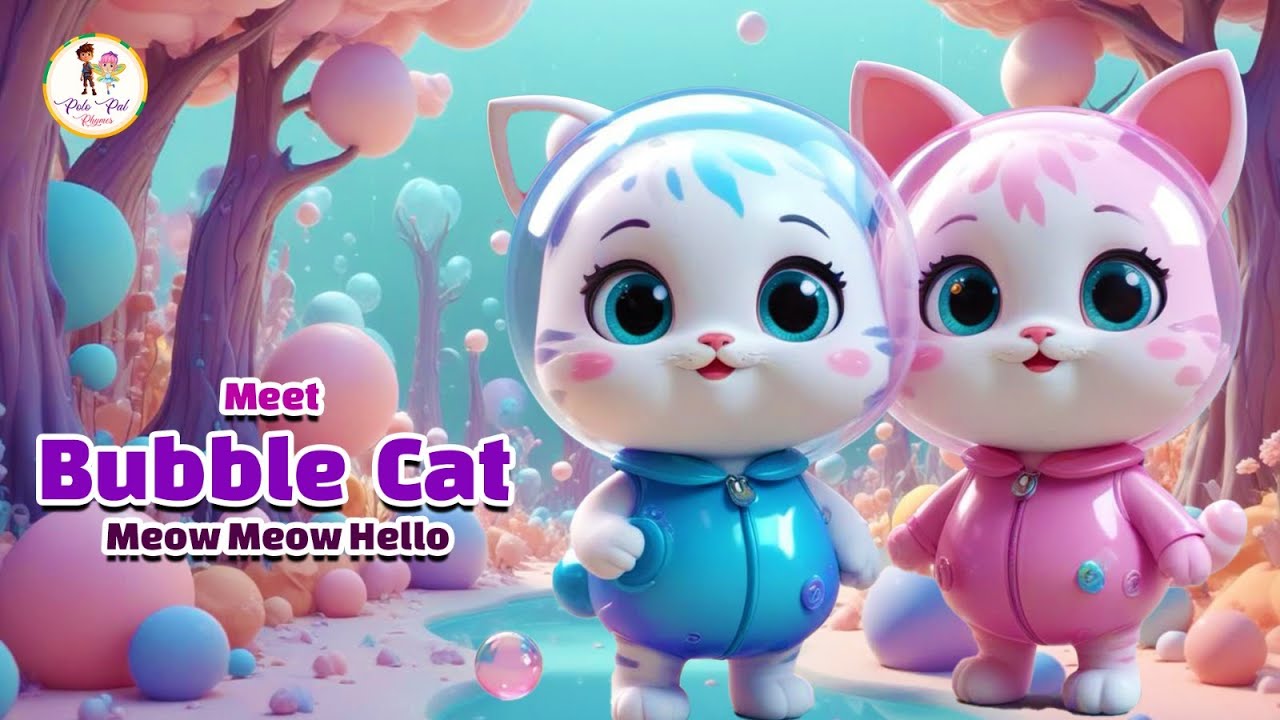 Bubble Cat Meow Meow Kids Song | Kids Songs | Nursery Rhymes | Polo Pal ...