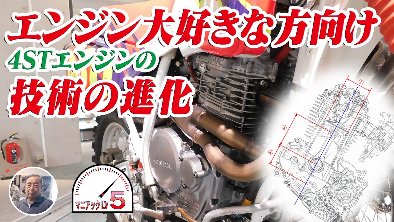 ホンダXR600のエンジン図面を使用し内部を設計者自ら解説！ - YouTube