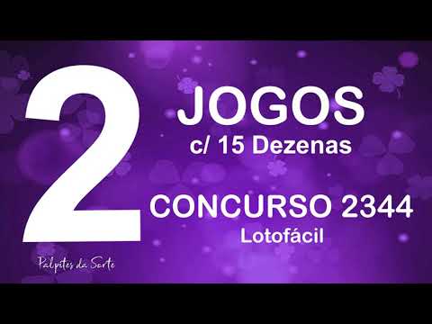 Lotofácil Concurso 2344 | Jogos Palpites c/ 15 Dezenas | Boa Sorte💰 | @palpitesdasorte3