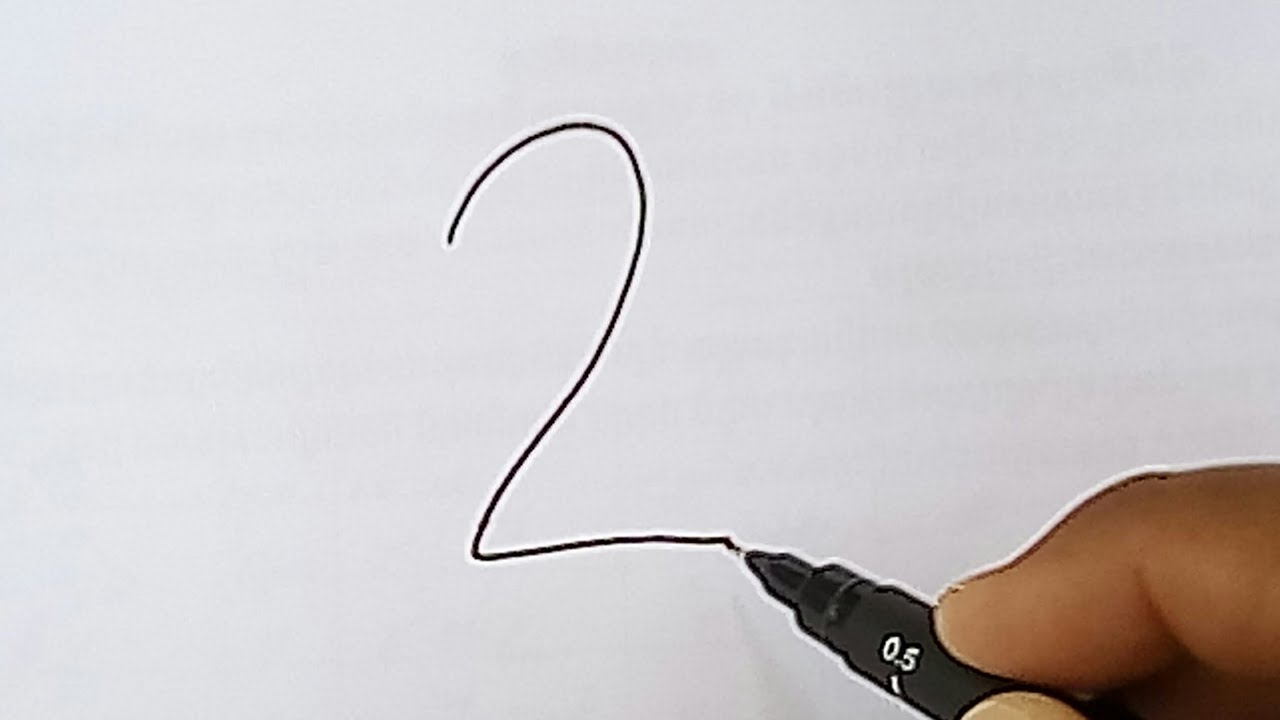 How to draw a rabbit from number 2. easy drawing... - YouTube